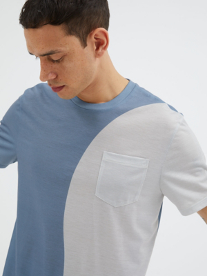 Blue Abstract Split Pocket T-Shirt | Men | George at ASDA
