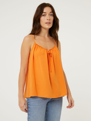 Bright Orange Tie Up Strappy Cami Top | Women | George at ASDA