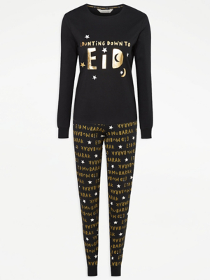 Eid Black Countdown Print Long Sleeve Pyjamas | Sale & Offers | George ...