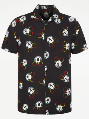 Disney Pride Mickey Mouse Black Short Sleeve Shirt | Men | George at ASDA