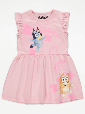 Bluey Pink Character Print Jersey Dress | Kids | George at ASDA