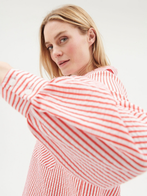 Red Striped Oversized Shirt | Women | George at ASDA