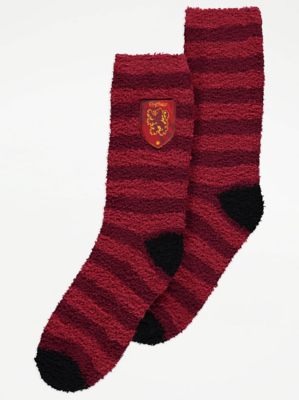 Harry Potter Gryffindor Red Striped Cosy Socks | Men | George at ASDA