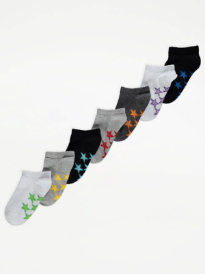 Star Cotton Rich Trainer Socks 7 Pack | Kids | George at ASDA