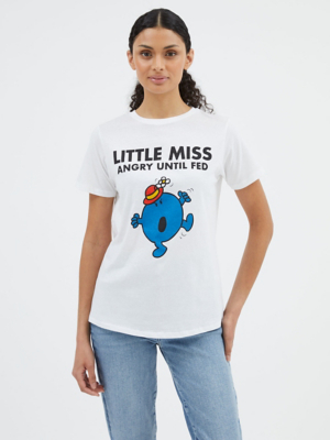 Little Miss Angry Slogan Print White T-Shirt | Sale & Offers | George ...
