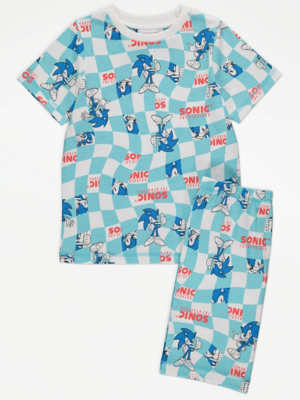Sonic The Hedgehog Checkerboard Short Pyjamas | Kids | George at ASDA