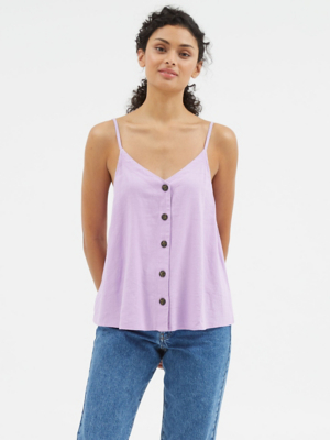 Lilac Button Up Strappy Cami Top | Women | George at ASDA