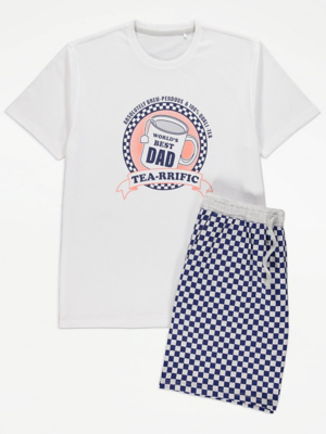 White Tea World’s Best Dad Short Pyjamas | Men | George at ASDA