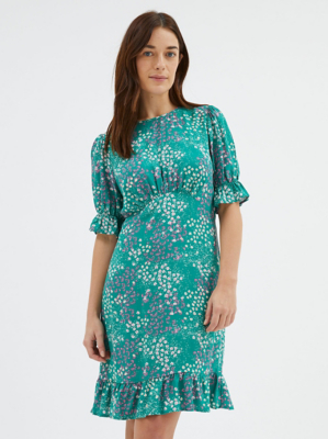 Green Floral Mini Tea Dress | Women | George at ASDA