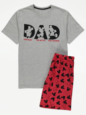 Disney Mickey Mouse Dad Slogan Short Pyjamas | Men | George at ASDA