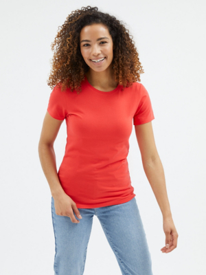 Red Crew Neck T-Shirt | Women | George at ASDA