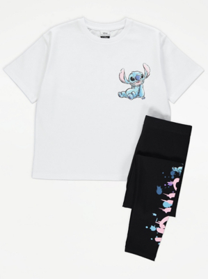 Disney Lilo & Stitch Graffiti T-Shirt and Leggings Outfit | Kids ...