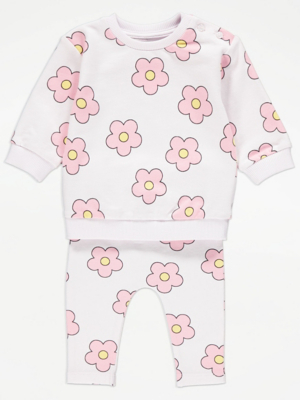 Pink Floral Sweatshirt & Leggings Outfit | Baby | George at ASDA