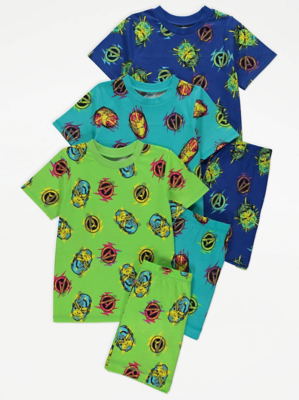 Marvel Character Print Short Pyjamas 3 Pack | Kids | George at ASDA