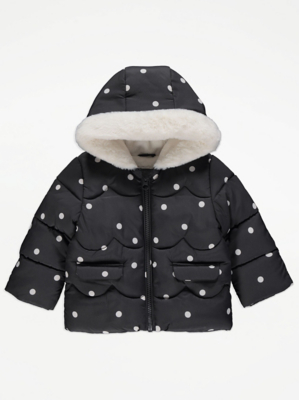 Charcoal Spotty Quilted Gilet | Baby | George at ASDA
