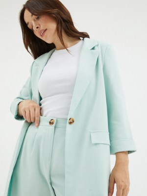 Mint Green Button Up Blazer | Women | George at ASDA