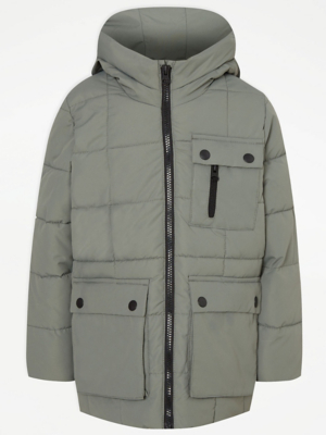 Green Hooded Padded Coat | Kids | George at ASDA