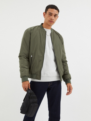 Burgundy Lightly Padded Bomber Jacket | Men | George at ASDA