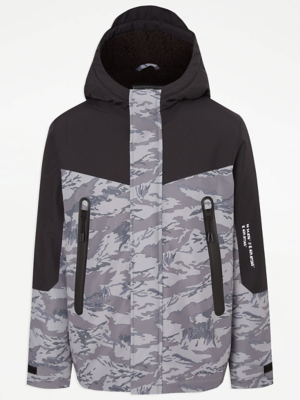 Black Camouflage Hooded Jacket | Kids | George at ASDA