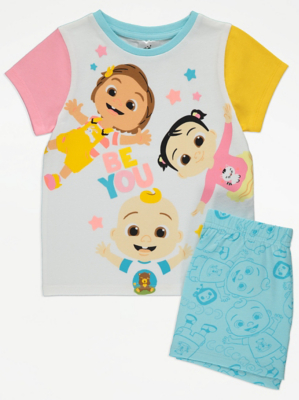 CoComelon Be You Bright Colour Block Short Pyjamas | Kids | George at ASDA