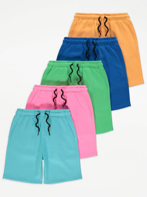 Plain Neon Shorts 5 Pack | Kids | George at ASDA