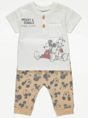 Disney Mickey & Friends Character T-Shirt and Trousers Outfit | Baby ...