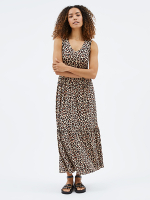 Brown Leopard Print Sleeveless Maxi Dress | Women | George at ASDA