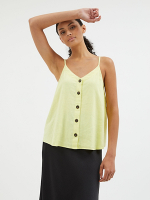 Lime Green Button Up Strappy Cami Top | Women | George at ASDA