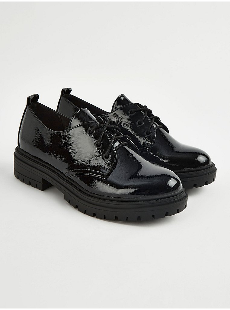 Black Patent Lace Up Shoes | Women | George at ASDA Black Patent Lace Up Shoes | Women | George at ASDA