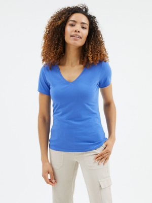 Blue V Neck T-Shirt | Women | George at ASDA