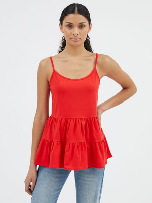 Red Tiered Cami Top | Women | George at ASDA