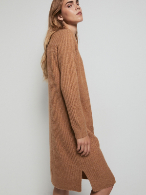 Tan Ribbed Midi Jumper Dress | Women | George at ASDA