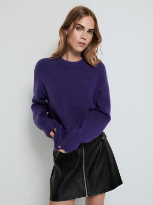 Purple Crew Neck Knitted Jumper | Women | George at ASDA