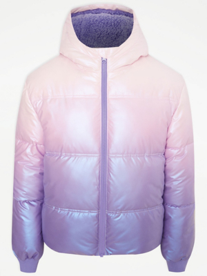Lilac Ombre Padded Fleece Lined Coat | Kids | George at ASDA