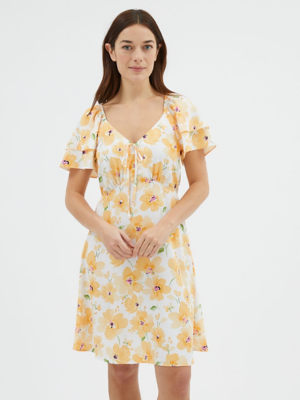 Yellow Floral Mini Tea Dress | Women | George at ASDA