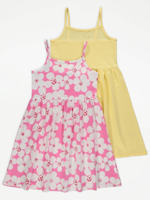 Bright Floral Strappy Sundress 2 Pack | Kids | George at ASDA