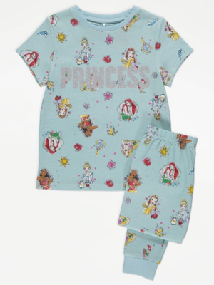 Disney Princess Blue Character Short Sleeve Pyjamas | Kids | George at ASDA