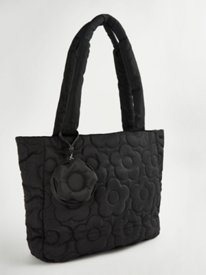 Black Flower Padded Tote Bag | Kids | George at ASDA