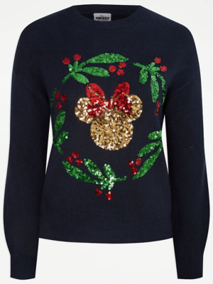 Disney Minnie Mouse Sequin Christmas Jumper | Women | George at ASDA