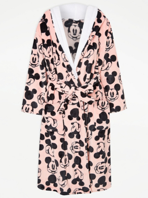 Disney Mickey Mouse Pink Fleece Dressing Gown | Lingerie | George at ASDA