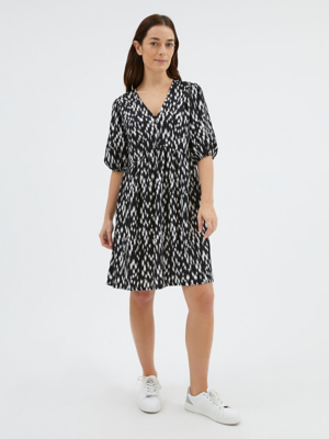 Black Textured Patterned Mini Dress | Women | George at ASDA