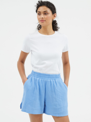 Blue Double Cloth Shorts | Women | George at ASDA