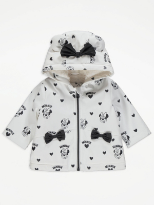Disney Minnie Mouse White Hooded Rain Mac | Baby | George at ASDA
