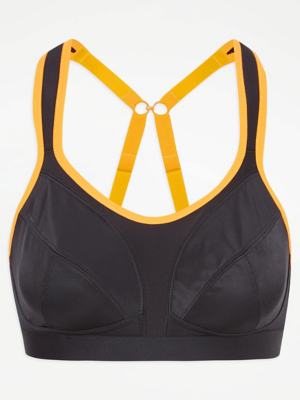 Black Neon Trim Sports Bra | Lingerie | George at ASDA