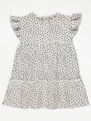 Spotty Frill Sleeve Tiered Dress | Kids | George at ASDA