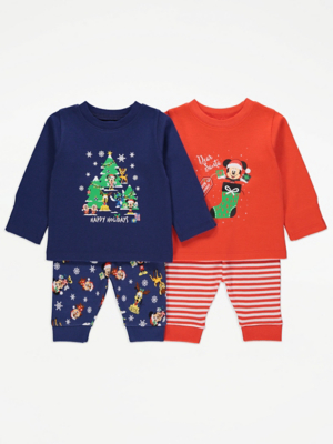 Reindeer Christmas Pyjamas 2 Pack | Baby | George at ASDA