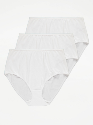 White Full Briefs 3 Pack | Lingerie | George at ASDA