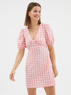 G21 Pink Gingham Mini Tea Dress | Women | George at ASDA