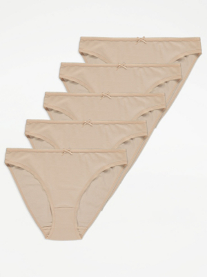 Nude High Leg Briefs 5 Pack | Lingerie | George at ASDA