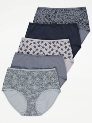 Star Print Full Briefs 5 Pack | Lingerie | George at ASDA